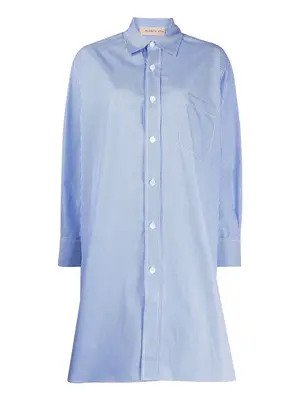 BLANCA VITA Aloe Oversized Shirt - Blue