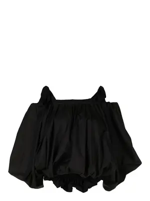 Goen.j Voluminous Cotton-blend Blouse - Black