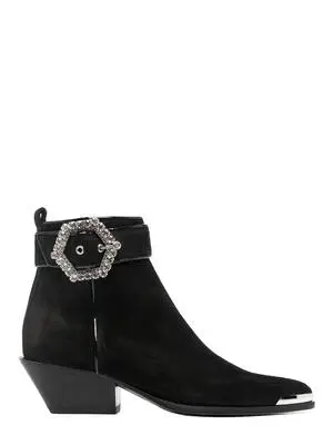 Philipp Plein Crystal-embellished Ankle Boots - Black