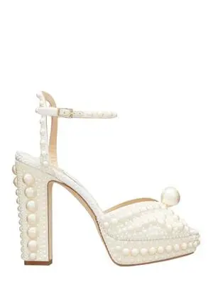 JIMMY CHOO Sacaria 120mm Platform Sandals - White