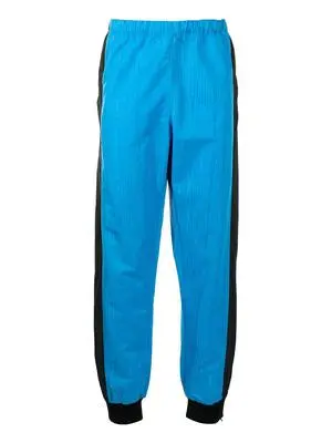 MARINE SERRE Satin-finish Track Pants - Blue