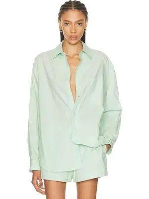Matteau Relaxed Button-Down Top Mint