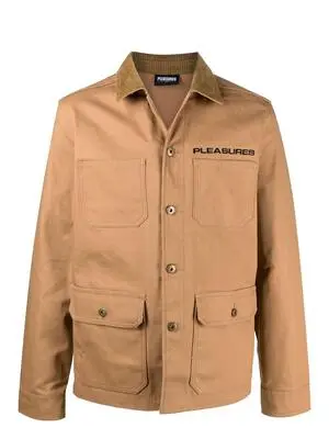 PLEASURES Graphic-print Button-up Jacket - Neutrals