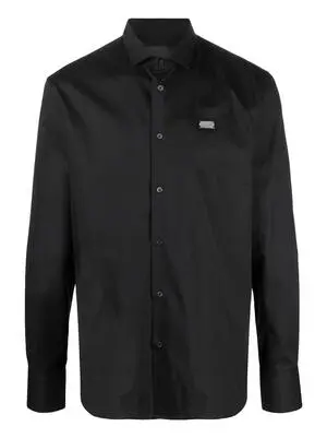 Philipp Plein Iconic Plein Diamond-cut Shirt - Black