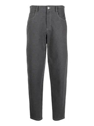 Brunello Cucinelli High-waist Tapered Trousers - Grey