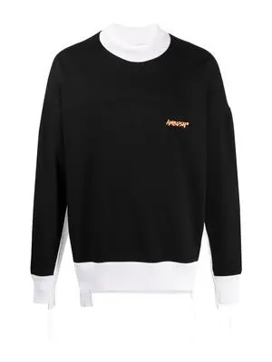 AMBUSH Two-tone Logo-print Sweatshirt - Black