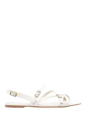 TOD'S Crossover-strap Flat Sandals - White