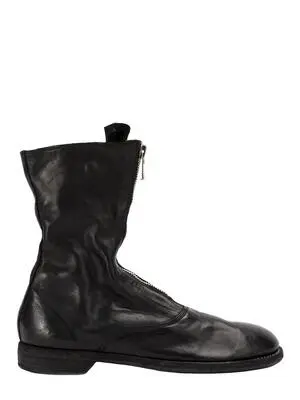 Guidi Front Zip Boots - Black