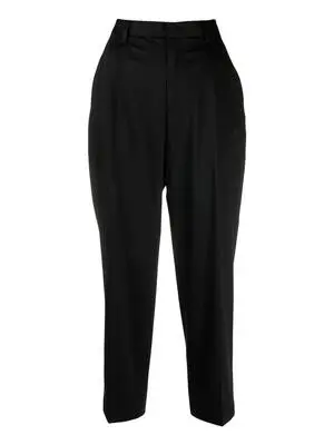 Woolrich Dart-detail Tapered Trousers - Black