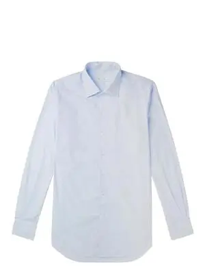 Loro Piana André Cotton-poplin Shirt - Blue