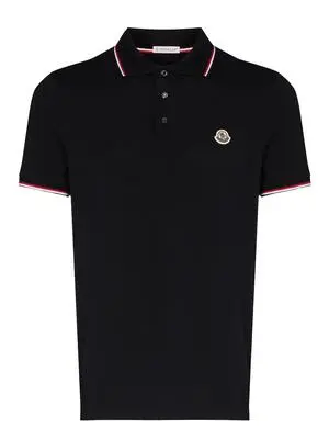 Moncler Logo-patch Polo Shirt - Blue