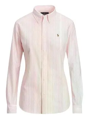 Polo Ralph Lauren Striped Oxford Shirt Pink