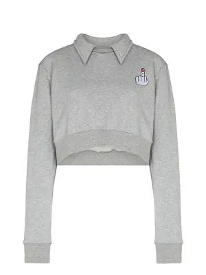 NATASHA ZINKO Natasha Zinko Wings Detail Cropped Sweatshirt