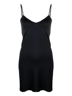 Hanro V-neck Slip Dress - Black