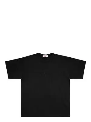 Supreme X Stone Island Embroidered-logo T-shirt Black
