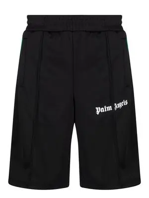 Palm Angels Logo-print Track Shorts - Black