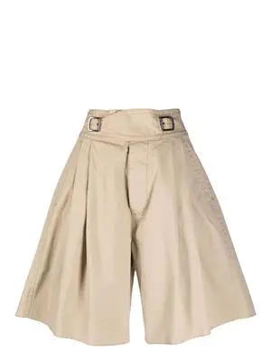 Dsquared2 Pleated High-waist Shorts - Neutrals