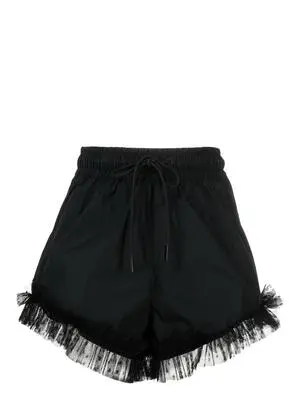 Red Valentino Ruffle-trim Shorts - Black