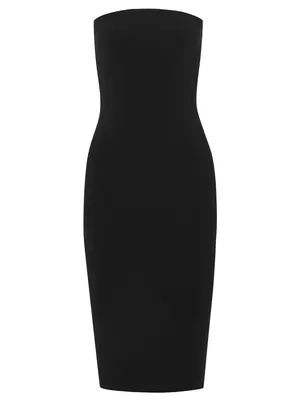 Norma Kamali Strapless Stretch-jersey Dress - Black