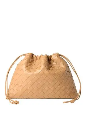 Bottega Veneta Intrecciato Leather Pouch Sand