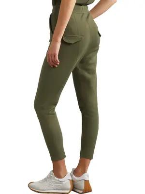 NILI LOTAN Nili Lotan Nolan Cropped Track Pants Green
