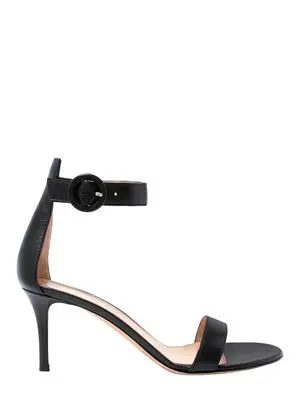 GIANVITO ROSSI Gianvito Rossi Portofino 70 Leather Sandals Black