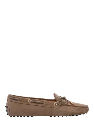 TOD'S Gommino Suede Loafers Beige