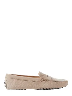 TOD'S Gommino Suede Loafers Neutrals