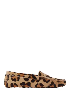 TOD'S Gommino Leopard-print Loafers - Animal Print