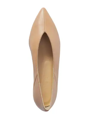 AeydĒ Aeyde Moa Leather Point-toe Flats Tan