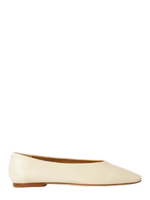 AeydĒ Kirsten Leather Ballerinas Cream