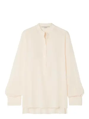 Stella McCartney Eva Silk Crepe De Chine Blouse - Neutrals
