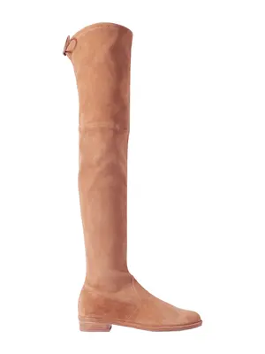 STUART WEITZMAN Lowland Suede Over-the-knee Boots Brown