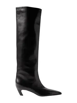 KHAITE KHAITE Davis Leather Knee Boots