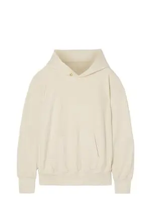LES TIEN Cotton-jersey Hoodie - Neutrals