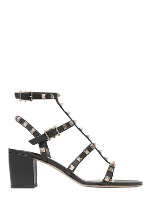 Valentino Garavani Rockstud 60 Leather Sandals - Black