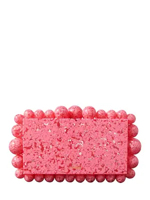 Cult Gaia Cult Gaia Eos Beaded Clutch Fuchsia