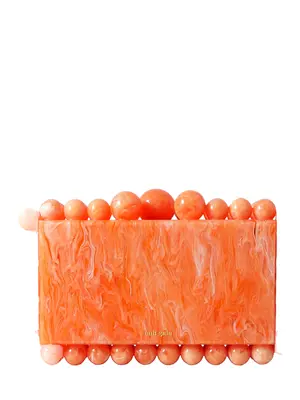 Cult Gaia Cult Gaia Eos Beaded Clutch Orange