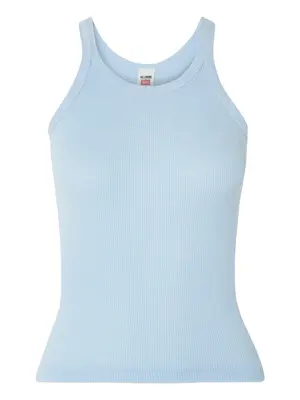 RE/DONE RE/DONE Ribbed Cotton-Jersey Tank Blue