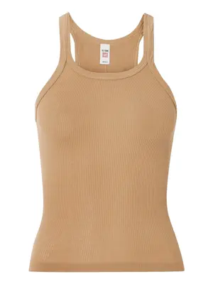RE/DONE RE/DONE Ribbed Cotton-Jersey Tank Neutrals