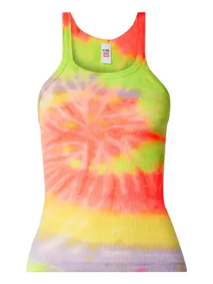 RE/DONE RE/DONE Ribbed Cotton-Jersey Tank Yellow