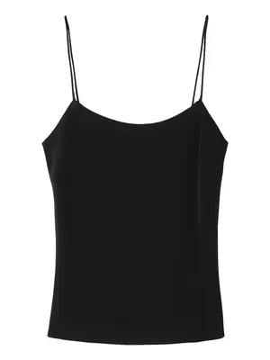 THE ROW Biggins Matte-satin Camisole - Black