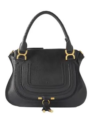 Chloé Net Sustain Marcie Medium Textured-leather Tote - Black