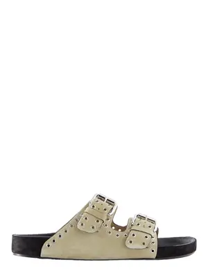 Isabel Marant Isabel Marant Lennyo Studded Suede Slides Ecru