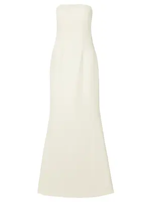 Safiyaa Strapless Crepe Gown - Ivory