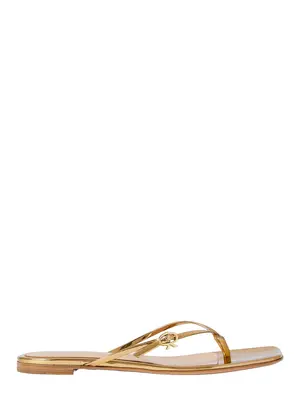 GIANVITO ROSSI Mirrored-leather Sandals - Gold