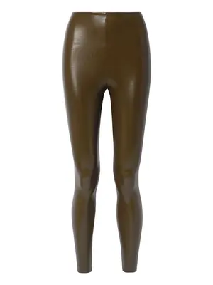 Commando Stretch Leather-like Leggings Army Green