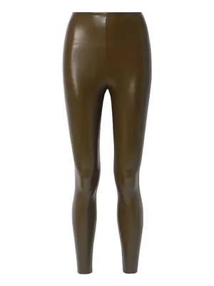 Commando Stretch Leather-like Leggings Green