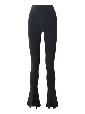Norma Kamali Spat Stretch-jersey Flared Leggings Blue