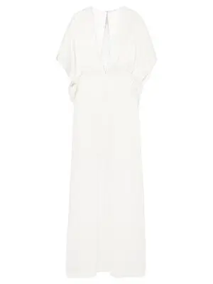 TEMPERLEY LONDON Cape-effect Silk-satin Gown - Ivory